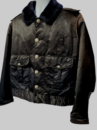 Vintage 70s Horace Small Tuffy Jac Bomber Jacket 42R Black Distressed ...
