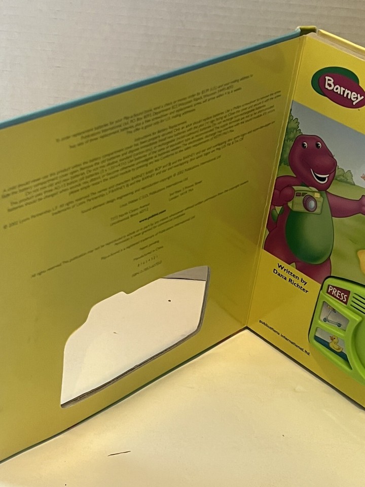 Barney: Picture Day Camera (Book, 2002) Barney the dinosaur hardcover ...