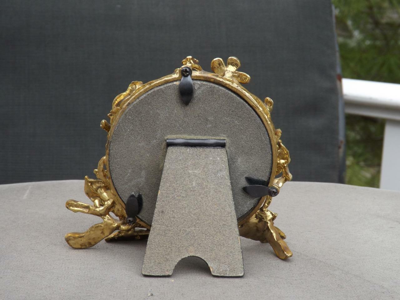 Picture Frame Jeweled Parrot Vines & Flowers Tabletop Frame Round ...