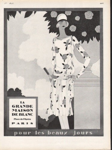 1927 WOMEN FASHION FRENCH PARIS REYNALDO LUZA ARTIST ART DECO FLAPPER ...