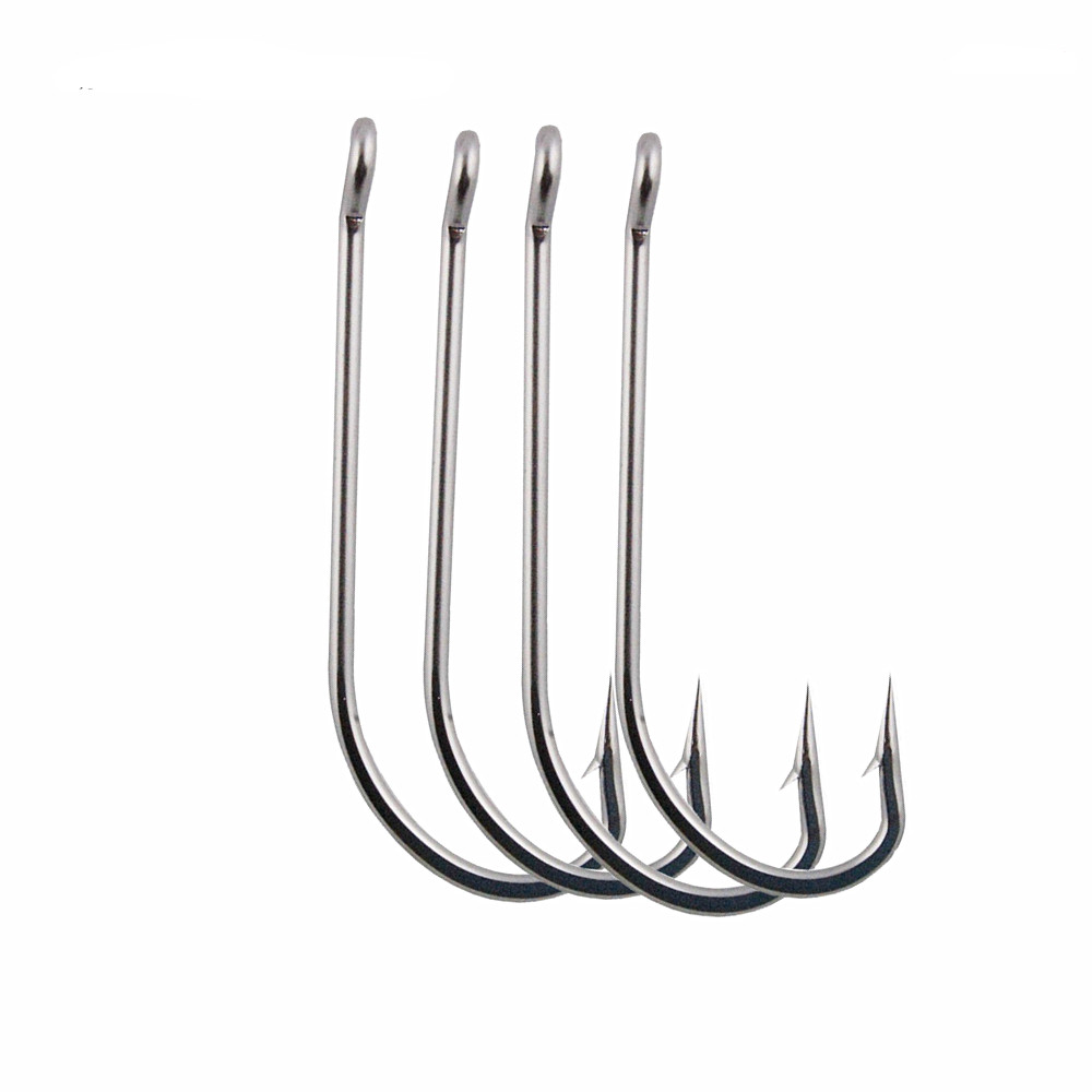 Lot Stainless Steel Fishing Hook Saltwater Long Shank O'shaughnessy ...