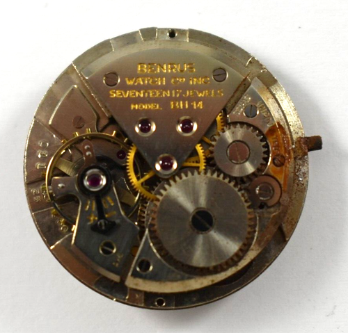Vintage Benrus Manual Wind 17J BH14 Wrist Watch Movement READ! lot.qg ...