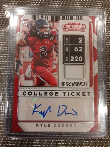 Kyle Dugger 2020 Panini Contenders Draft Picks College Ticket Autograph ...