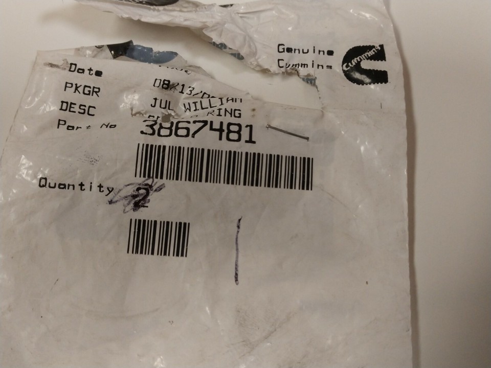 Cummins ISX 3867481 Pump O Ring Seal | Genuine | United States