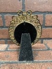 Vintage Ornate Gold Scroll Metal Oval Picture Frame Velvet Back | eBay