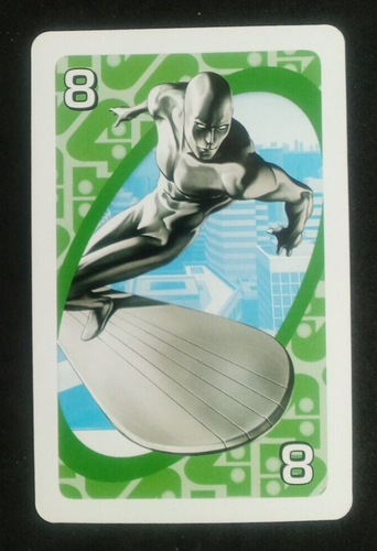 2005 Marvel Fantastic Four UNO Card Green Silver Surfer #8 | eBay