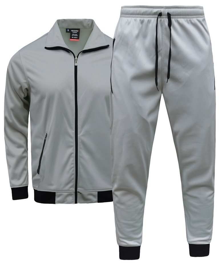 MEN'S CLASSIC SOLID JOGGER TRACKSUIT JOGGING SPORTSWEAR ACTIVE WEAR S ...