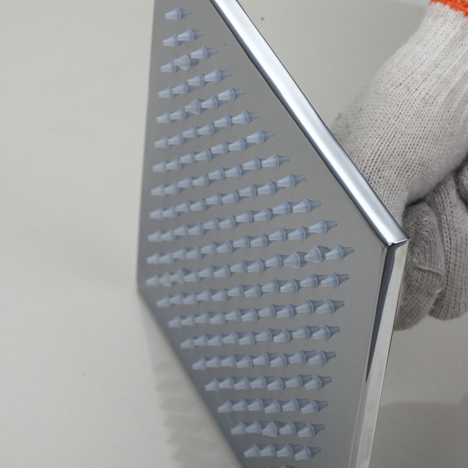 6 Inch Ultra Thin Large Square Brass Rainfall Shower Head W/Shower Head ...