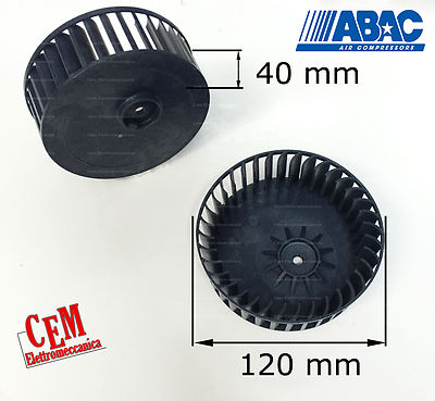 Fan For Compressor Abac Oilless 231 Diameter Ø 120 MM Dual Fans Nu Air ...