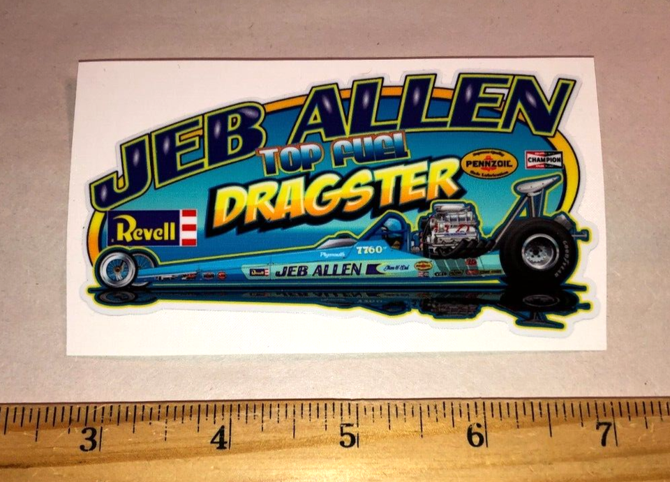 Jeb Allen Revell TOP FUEL DRAGSTER NHRA Drag Racing Die Cut Sticker ...