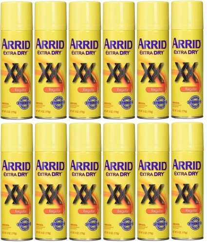 12 Packs Arrid Extra Dry Regular Aeresol Antiperspirant Deodorant Spray ...