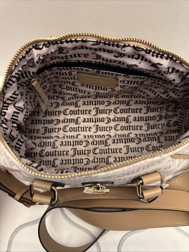 Juicy Couture Eastside Westside Satchel White Pecan Purse Crossbody | eBay