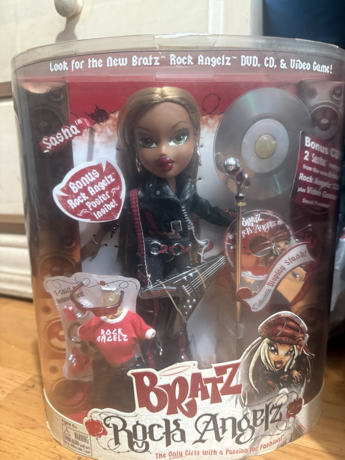 2005 Rare (V3) BRATZ Rock Angelz SASHA Doll + CD & Poster. MGA ...