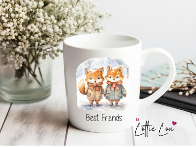 Best Friends Tasse personalisiert mit süßen Waldtieren -Fuchs | eBay.de