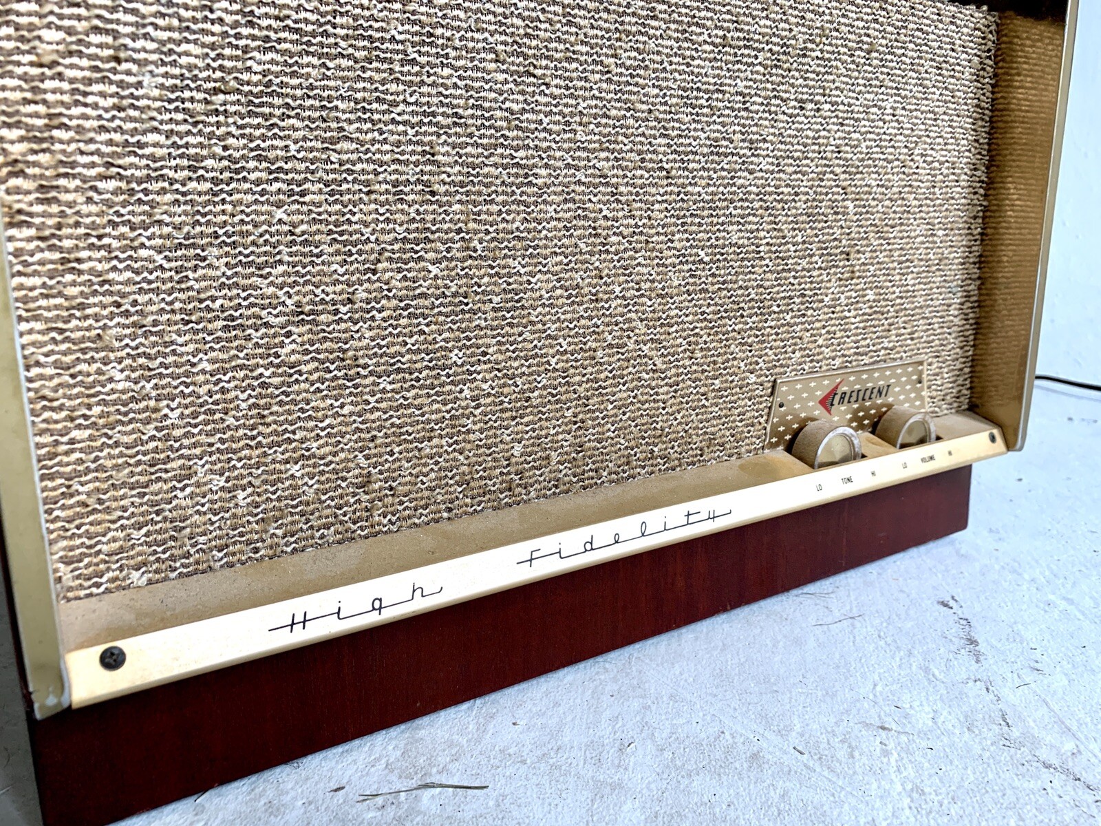 Vintage MidCentury Portable Table Crescent High Fidelity Record Player ...