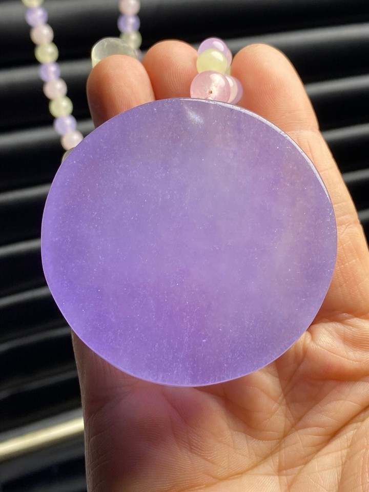 Woman Natural AAA Perfect Ice Lavender Violet Jade Jadeite landscape ...