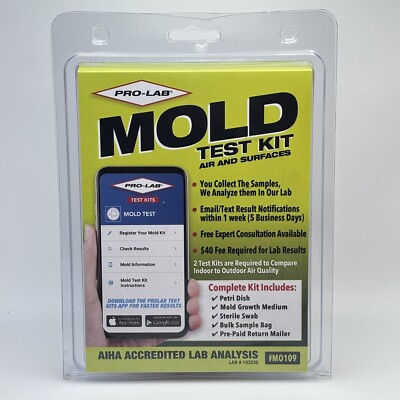 Pro-Lab MOLD TEST KIT #MO-109 SEALED -Safe & Easy to use - HOME SAFETY ...