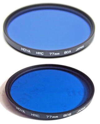 Hoya 77mm Multi-Coated HMC 80A 80-B 80-A 80-B Conversion Glass Lens ...