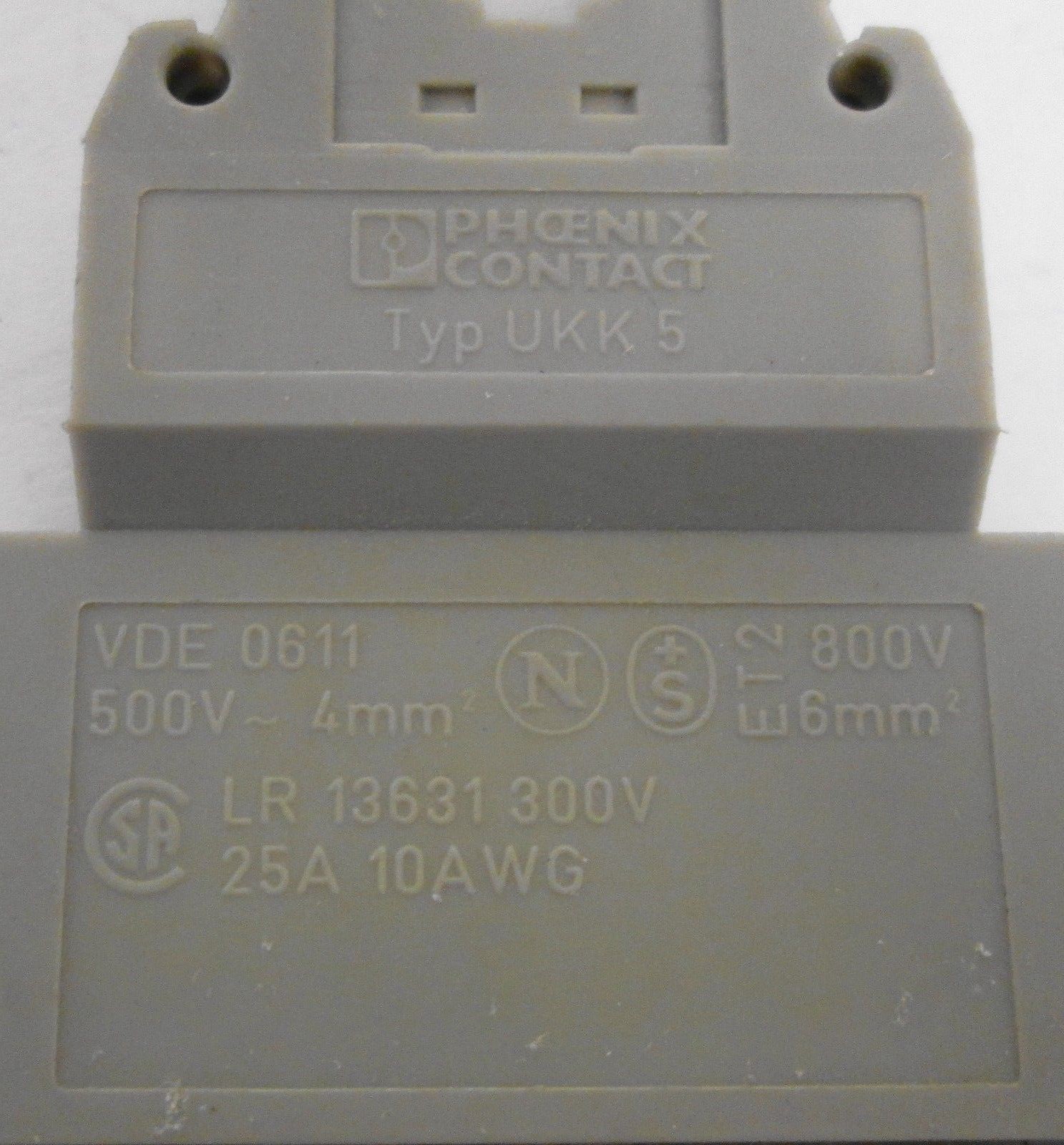 Phoenix Contact Type UKK5 Terminal Blocks 500V (Lot of 10) | eBay
