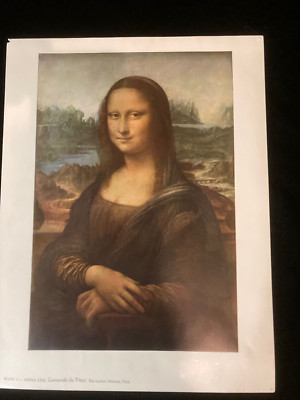 World Famous Paintings Plate 6 - Leonardo Da Vinci, Mona Lisa 12.5X9.5 ...