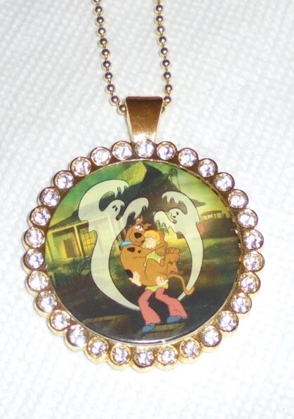 Vintage Classic Cartoon Shaggy Scooby Doo Pog Pendant Chain Necklace TV ...