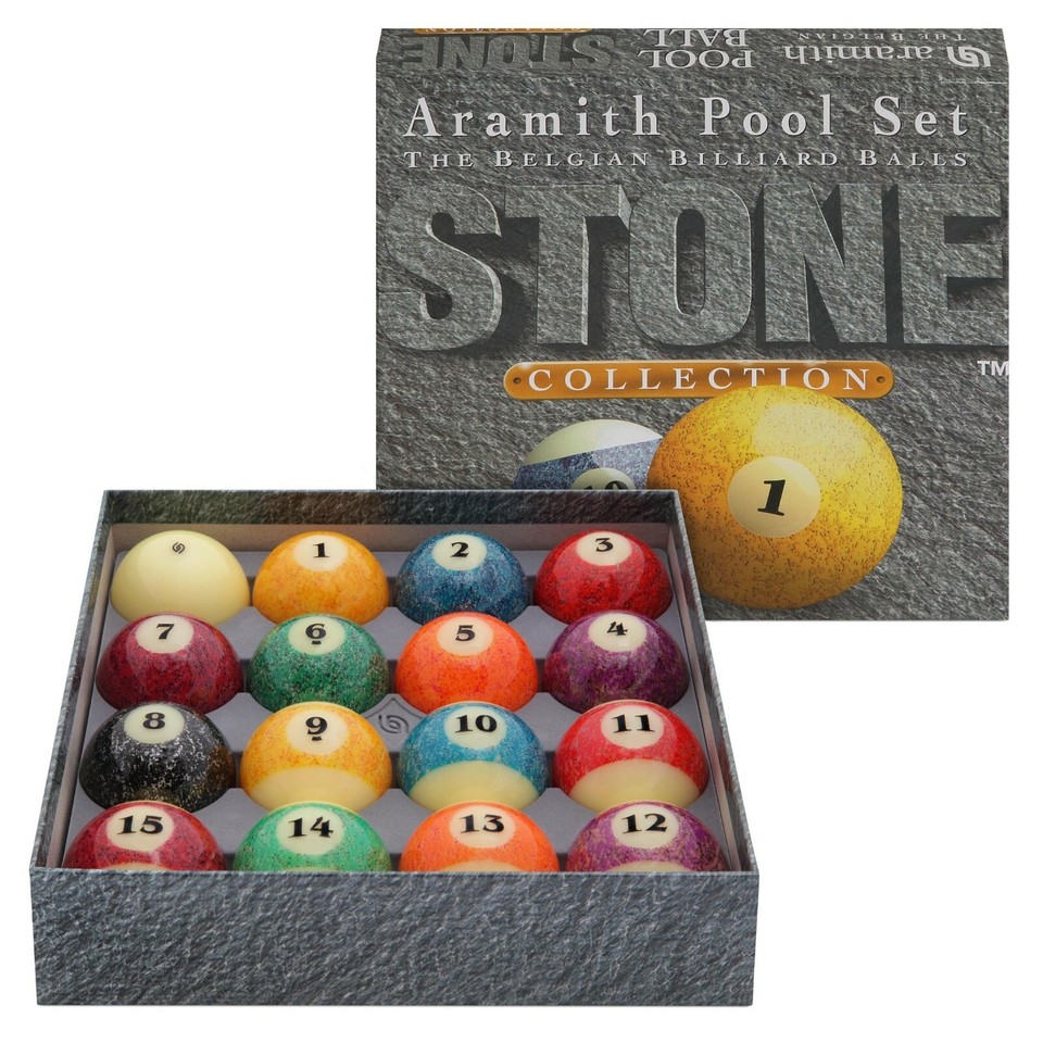 Aramith Stone Billiard Pool Ball set 2 1/4" Granite Look | eBay