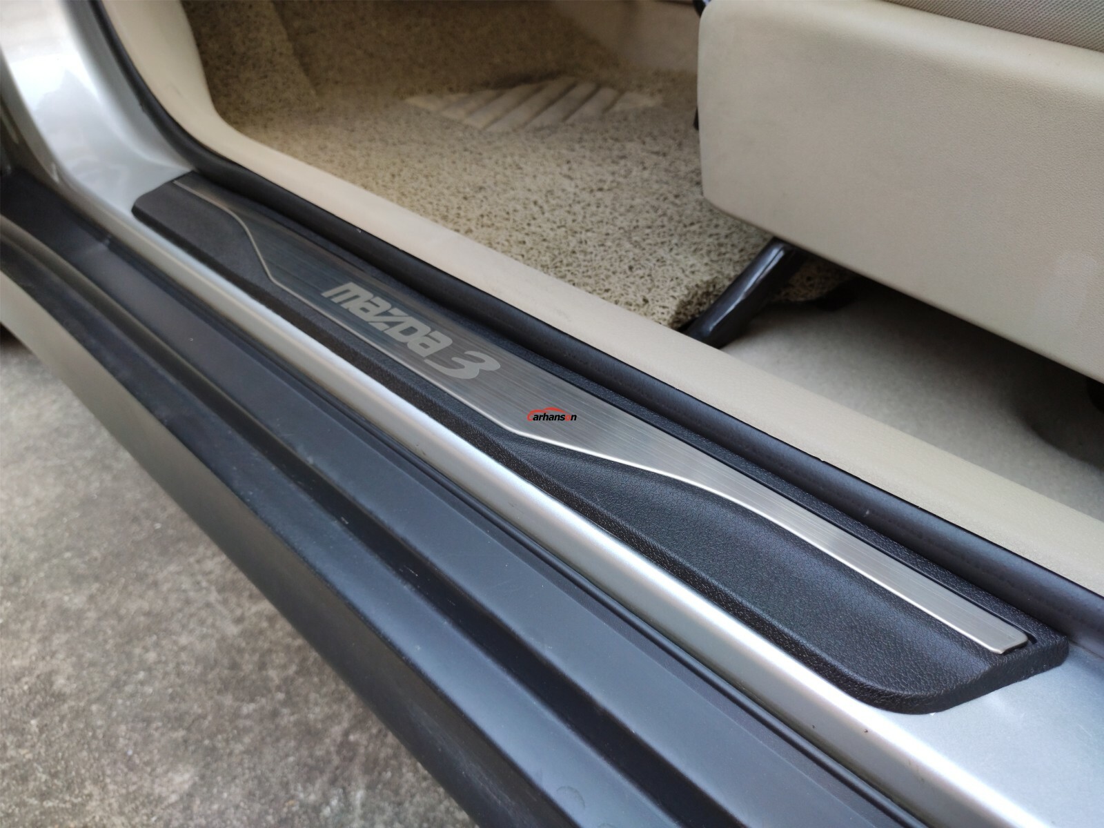 For Mazda 3 Accessories Door Sill Scuff Plates Protector Steel Guard ...