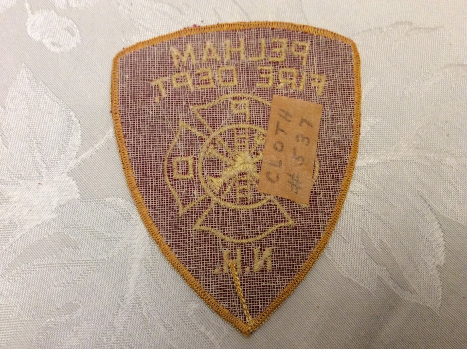 Vtg Pelham New Hampshire Fire Department Patch | eBay