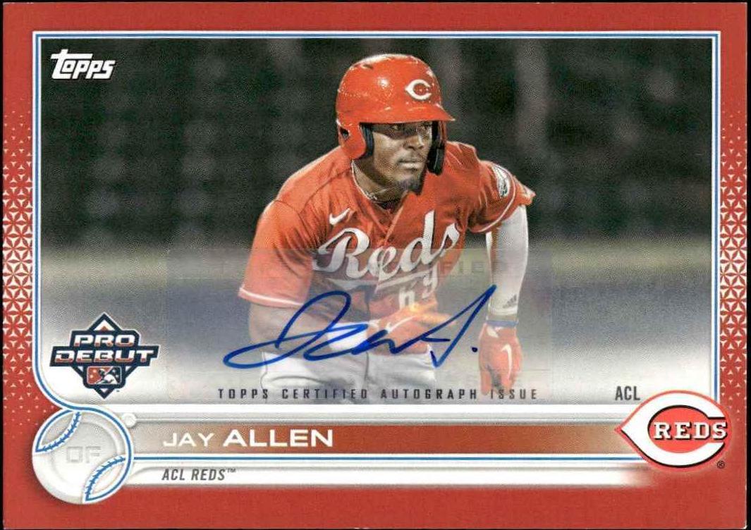 2022 Topps Pro Debut - Jay Allen #PD-23 Red Autographs /10 (AU, RC) for ...