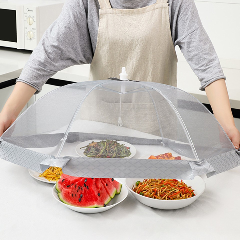 1pc Food Cover Mesh Net Dome Umbrella Collapsible Bug Fly Insect Cover ...