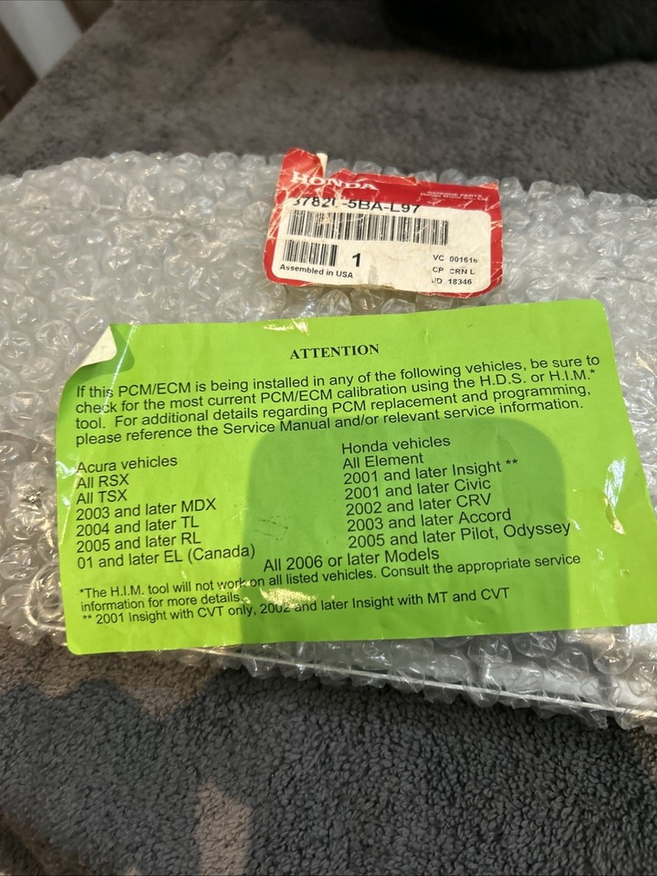 🚗 Engine Control Module (ECM) - Honda (37820-5BA-L97) 2016-2018 Honda ...
