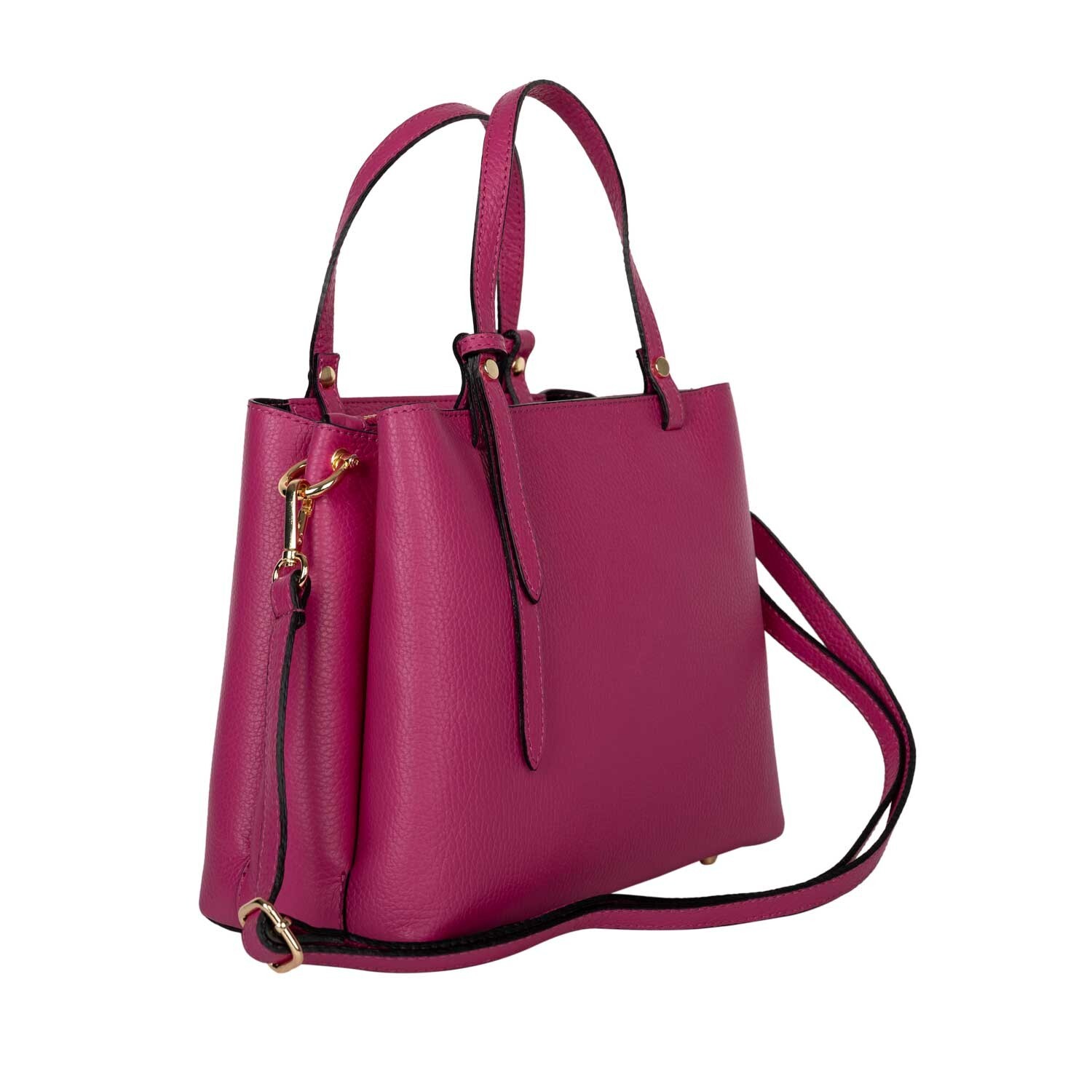 Tasche Strukturiertes Leder Pink Handtasche Schultertasche Italien ...