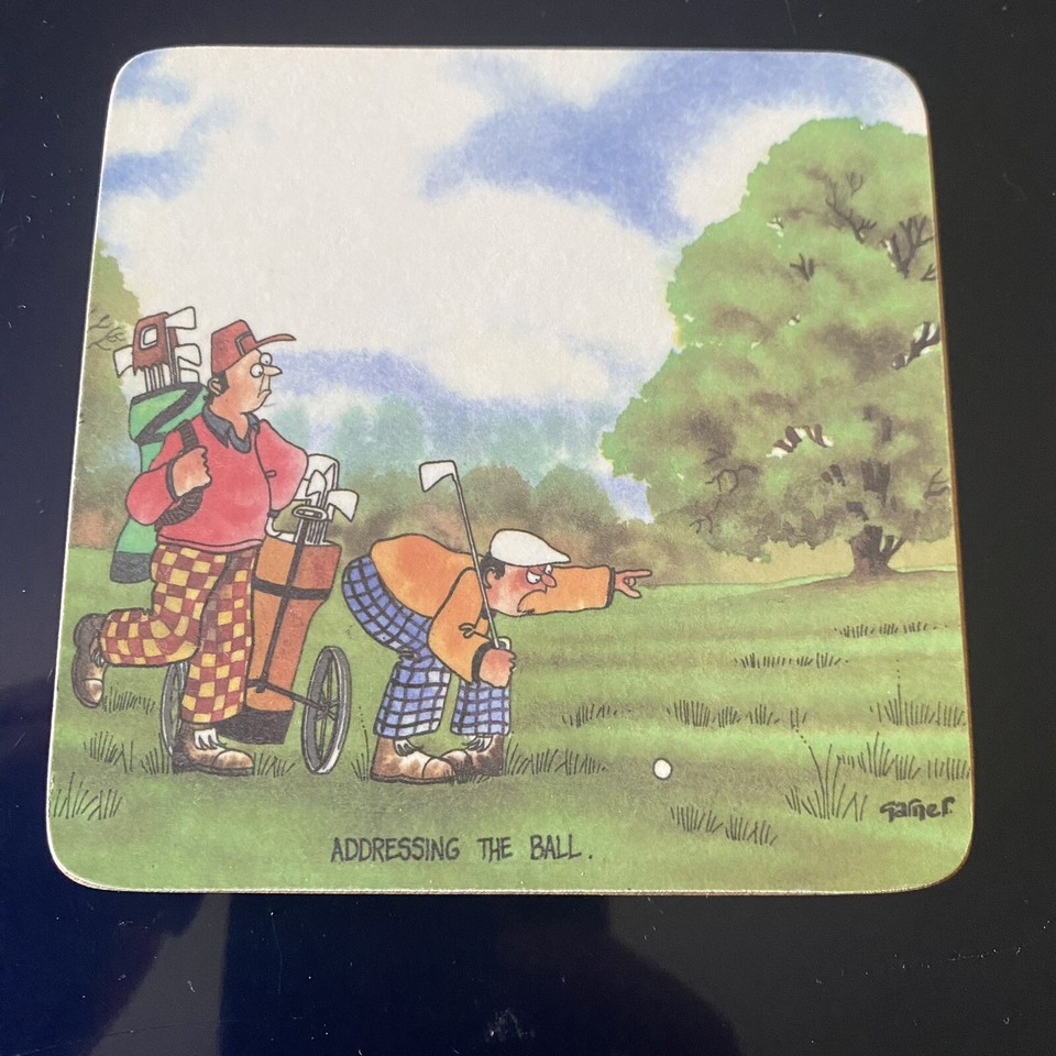 Vintage Coasters Funny Golf Scenes 4 Coasters Made in Somerset England ...