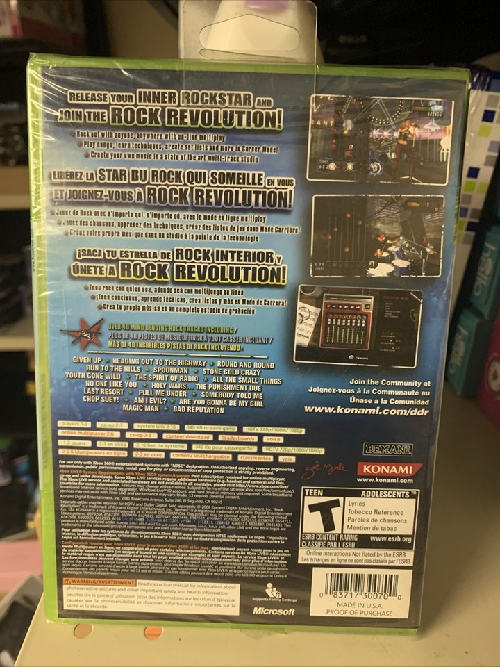 ROCK REVOLUTION for XBOX 360 SYSTEM - BRAND NEW GAME - ROCK BAND GUITAR ...