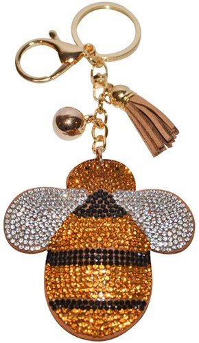 Honey Bee Keychain for Women Girls – Crystal Purse Charm – Backpack ...