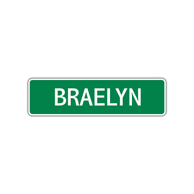 Braelyn Girls Name Letter Printed Label Art Decor Novelty Aluminum ...