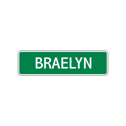 Braelyn Girls Name Letter Printed Label Art Decor Novelty Aluminum ...