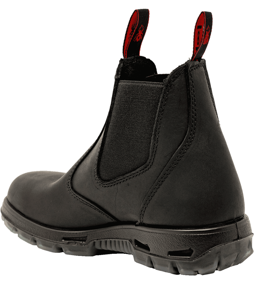 Redback Easy Escape Black Oil Kip USBBK Elastic Sided Steel Toe Work ...