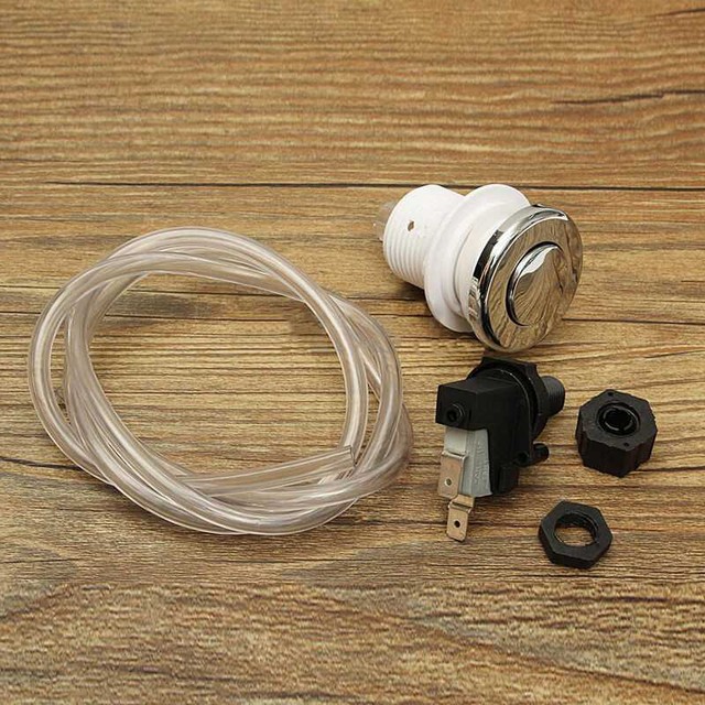 1x On/off Push Button Switch Jetted Whirlpool Jet Bath Hot Tub Spa Hose ...