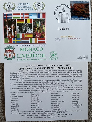 Monaco v Liverpool Champions League 2004 Dawn First Day Cover | eBay UK