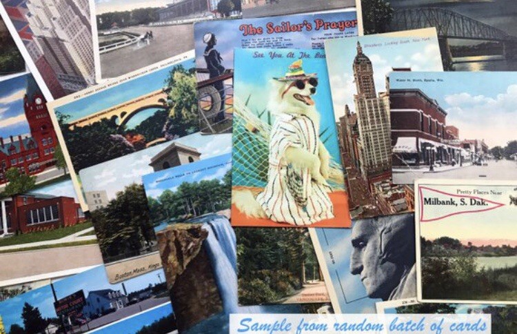 Vintage lot of postcards ~ 25 Random Postcards from the 1920s to '70s ...