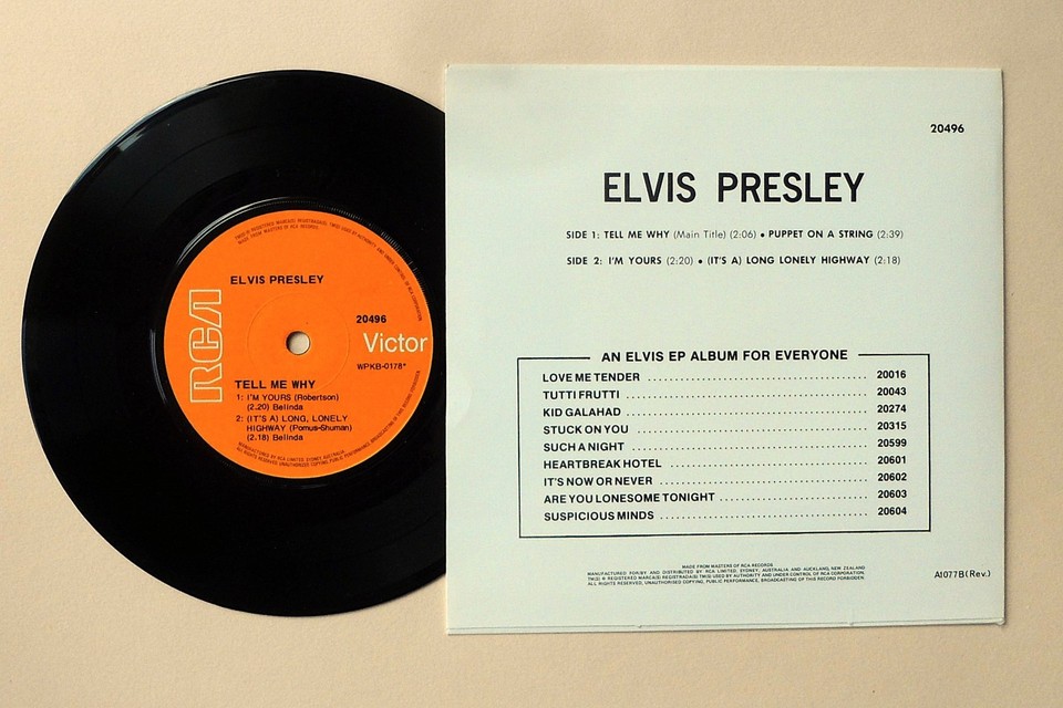 Elvis Presley ~Tell Me Why ep ~ 1977 Press ~ Australia ~ NM | eBay
