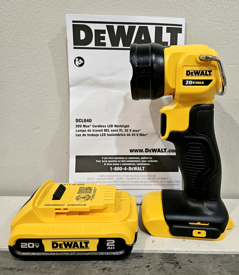 DeWALT 20V Max Cordless LED Worklight Flashlight DCL040 | eBay
