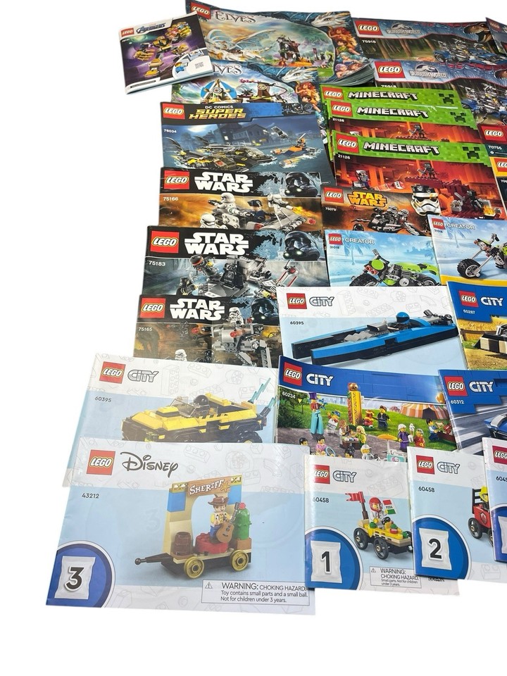Bulk Lot of 50 LEGO CITY Instruction Manuals Booklets Disney Elves ...