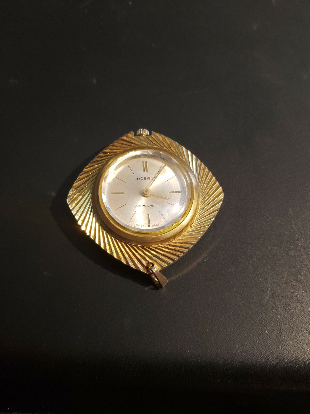 Vintage Lucerno Mother Teresa Necklace Watch Antimagnetic Gold Swiss ...