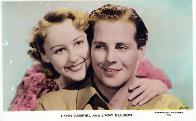 Rare Paramount RPPC Postcard "Lynn Gabriel & Jimmy Ellison" British ...
