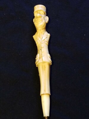 Vtg Spaden Depose Carved BallPoint Pen Figurine Character Military ...