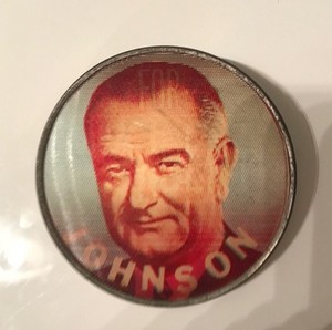 Original Vintage LBJ Lyndon B. Johnson President Flicker Political Pin ...