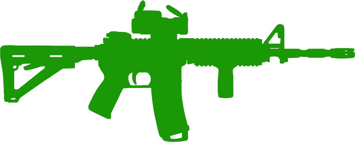 Ar 15 Silhouette Vector AR 15 Rifle Fender Emblems Pair – Main