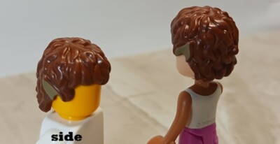 New LEGO Elf Hair Ears Curly Wavy Small Mullet Reddish Brown Elves Wig ...